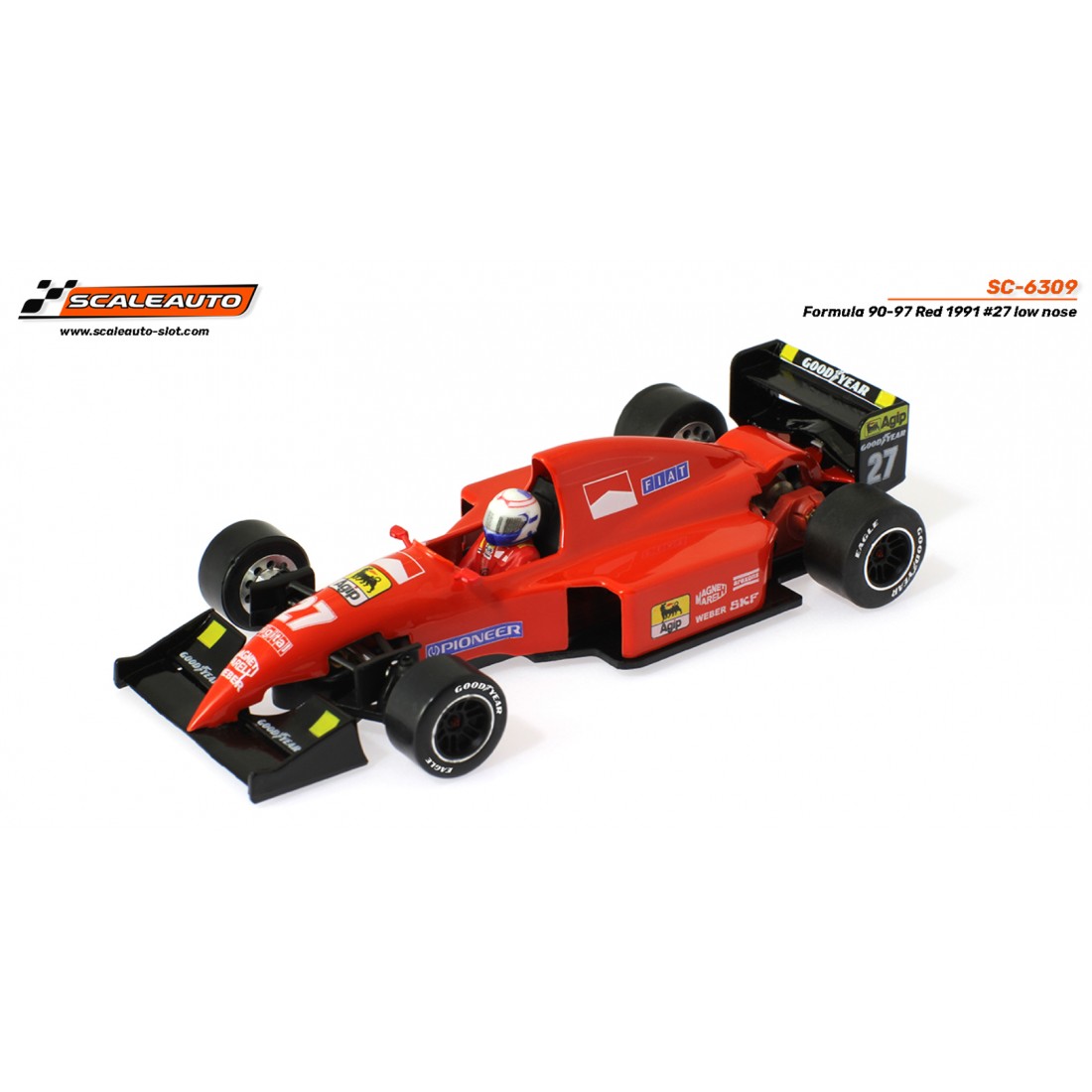 Scaleauto SC-6309 Formula 90-97 Ferrari 1991 n27 morro bajo