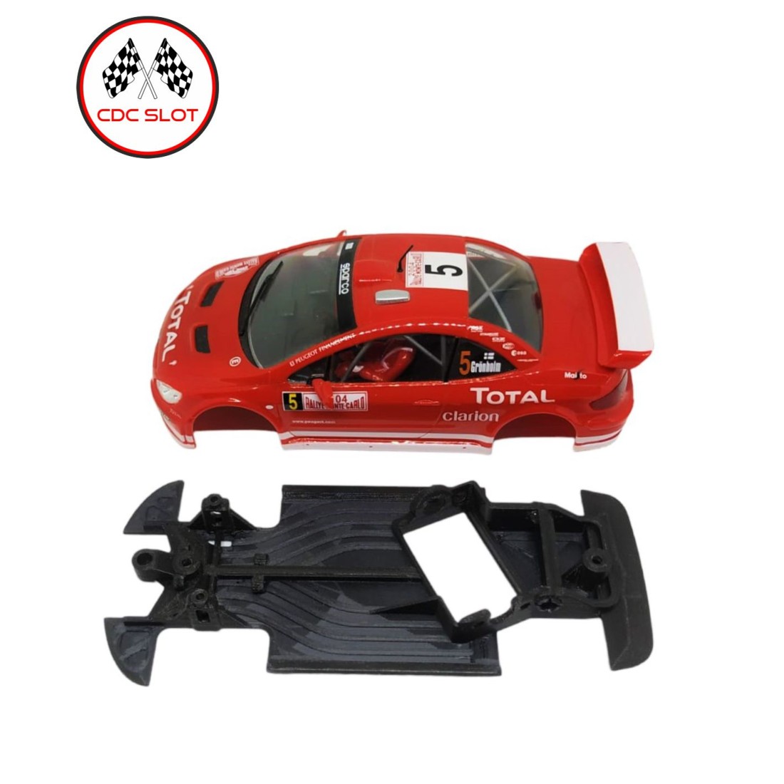 CDC MBAWSP220 Chasis 3d angular Peugeot 307 WRC Ninco monoblock