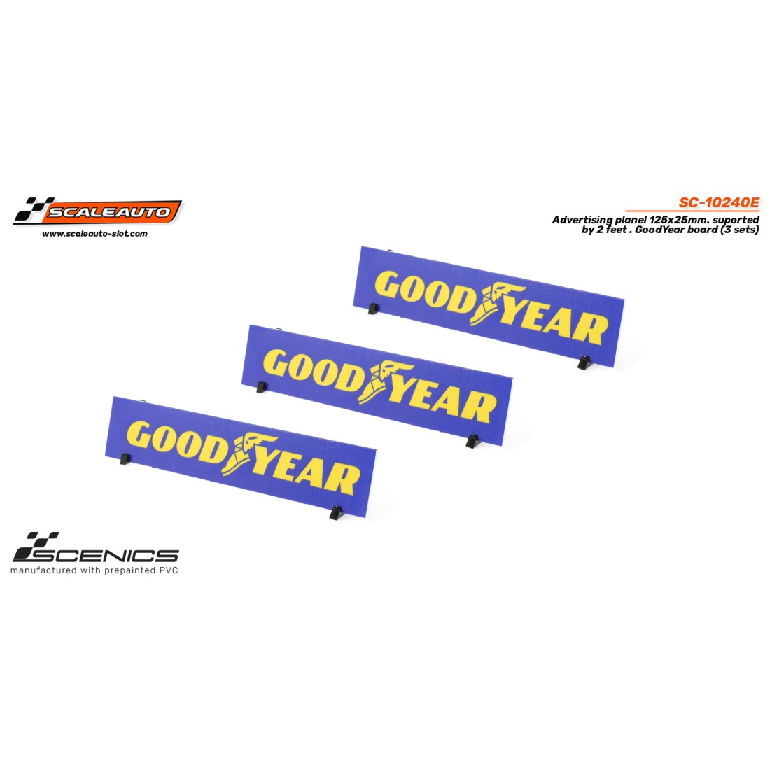 Scaleauto SC-10240E Paneles publicitarios GoodYear 125x25 mm con ...